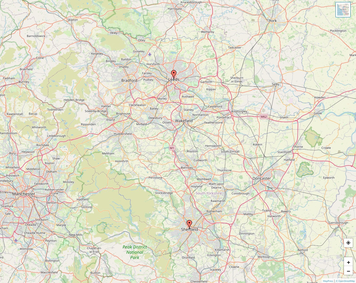 Leeds England Map